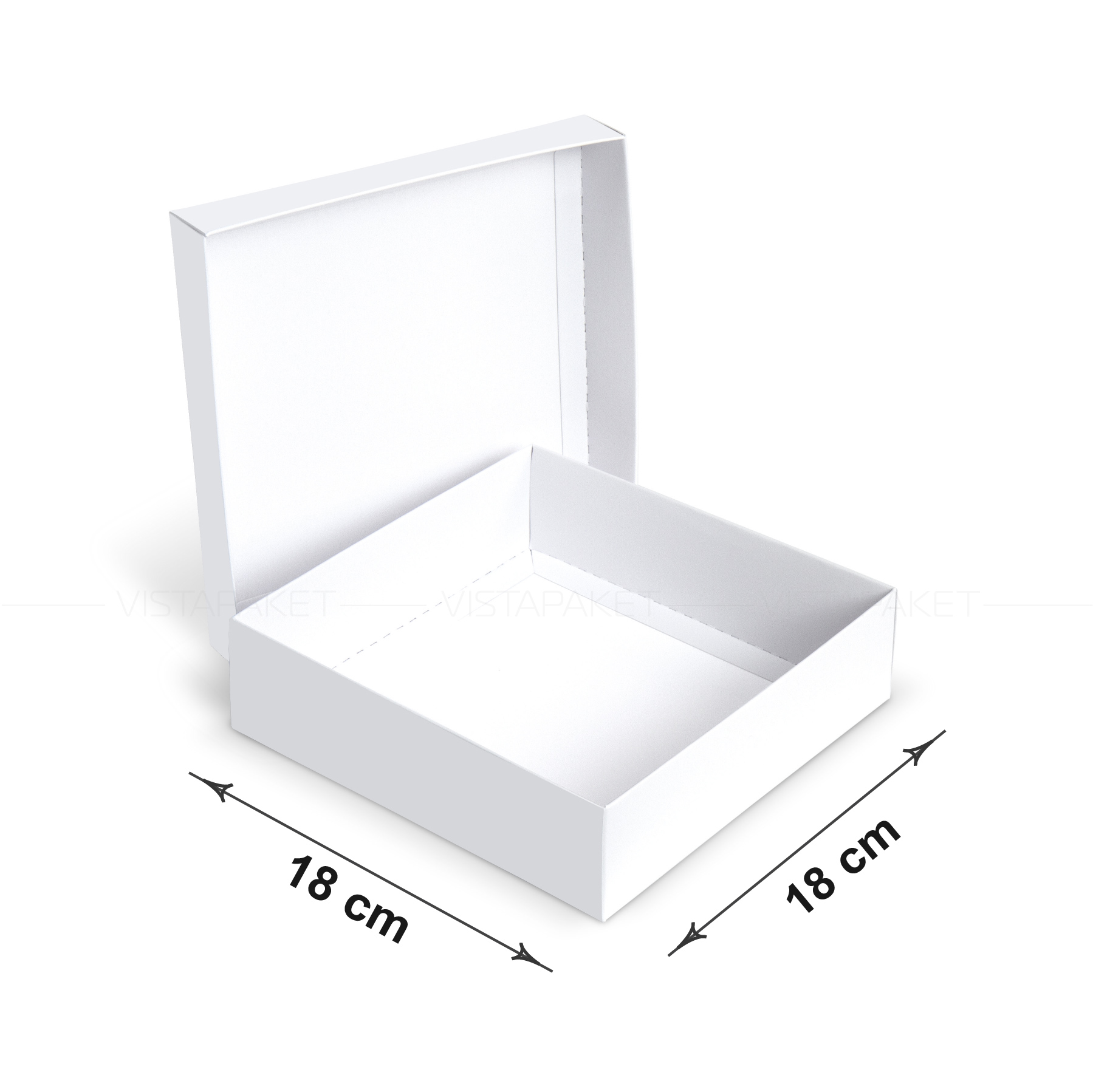 Caja de regalo de carton blanco 18 x 18 x 5 cm - Caja para envolver ...